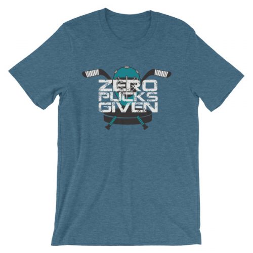 Zero Pucks Given Hockey Lovers T-Shirt • Cosmic Frogs Vinyl