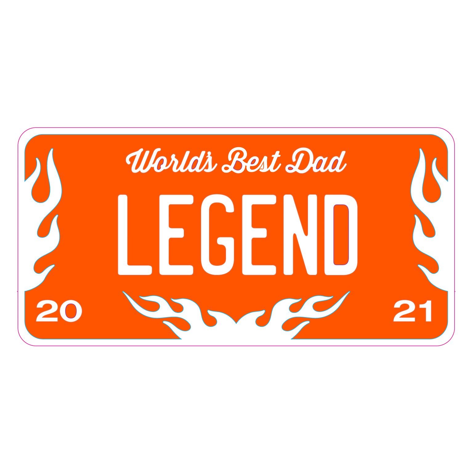 Dad Themed License Plates Laser Cut Acrylic • Cosmic Frogs Vinyl