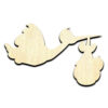 Stork With Baby - Laser Cut Out Unfinished Wood Shape Craft Supply ...