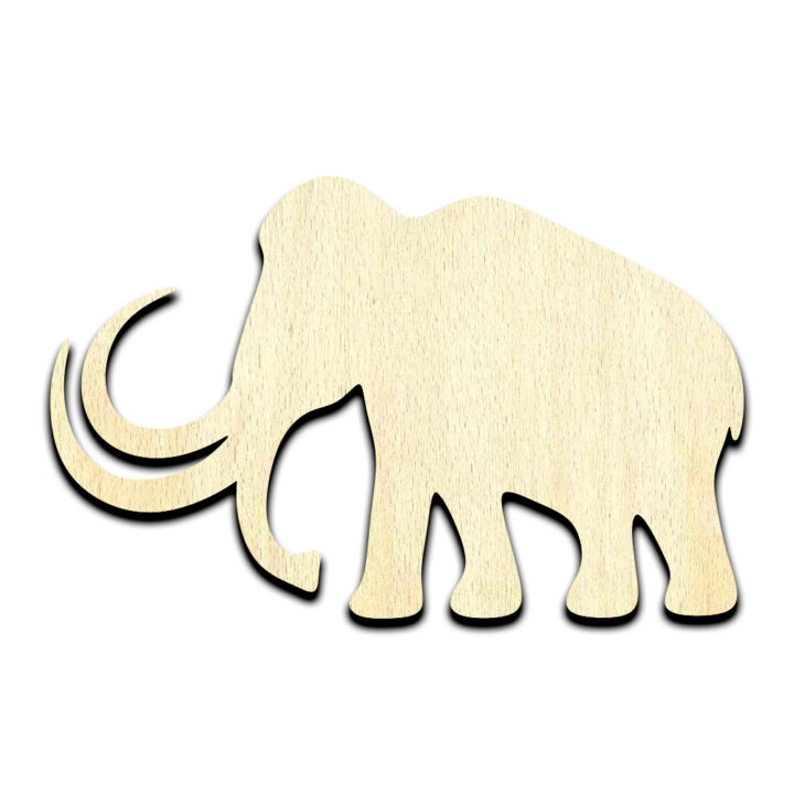 Woolly Mammoth Laser Cut Unfinished Wood Shape Craft Supply • Cosmic ...