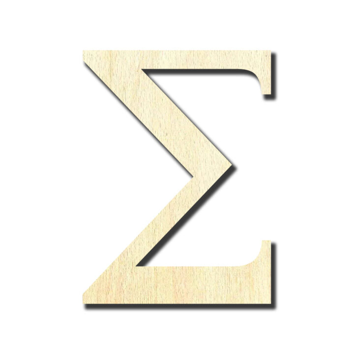 Sigma Greek Alphabet Laser Cut Out Unfinished Wood Shape Craft Supply ...