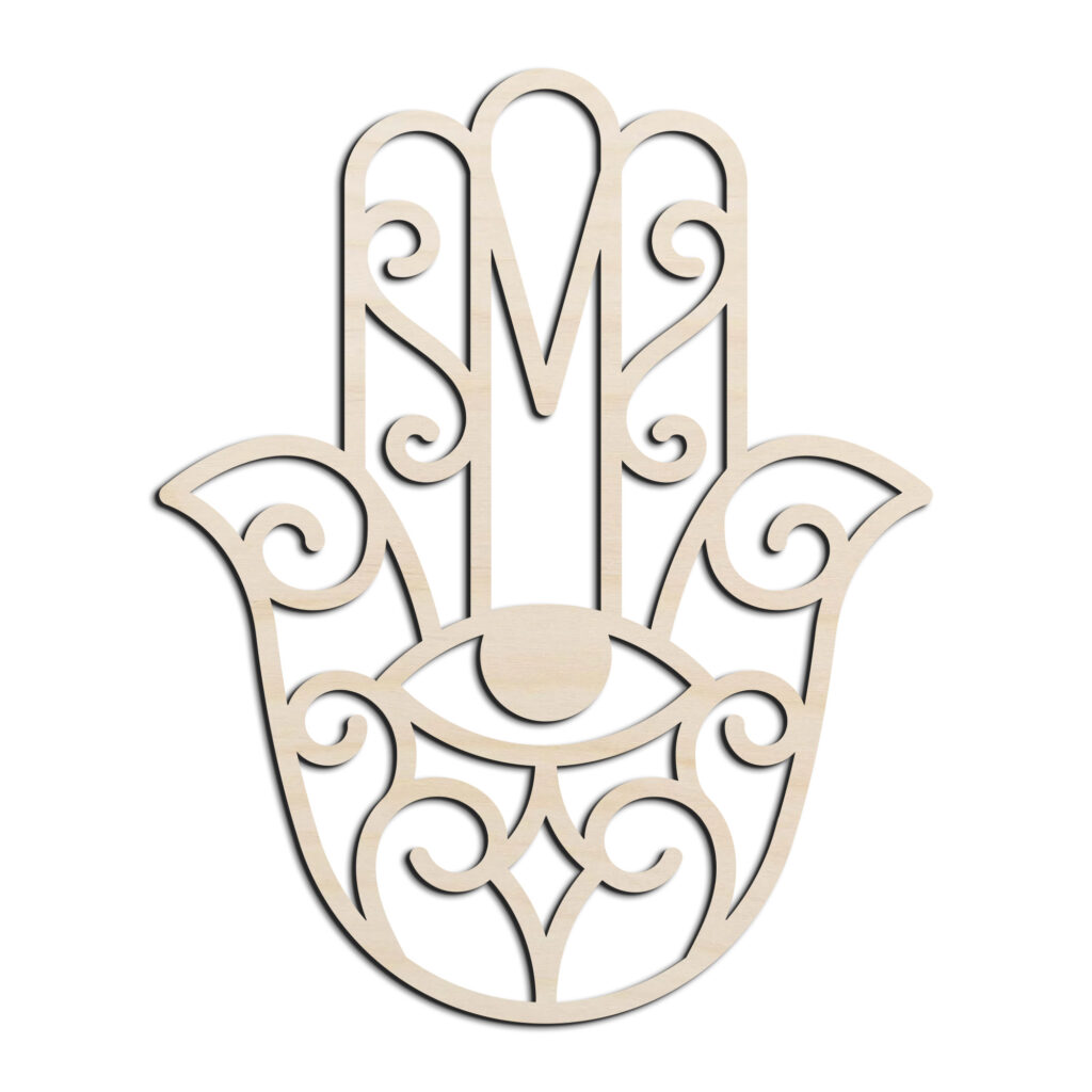 Hamsa Hand #2 Laser Cut Out Unfinished Wood Shape Craft Supply • Cosmic ...